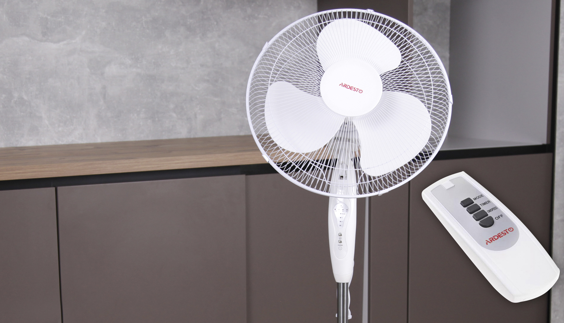 Fan with remote control Ardesto FN-R1608RW - ARDESTO