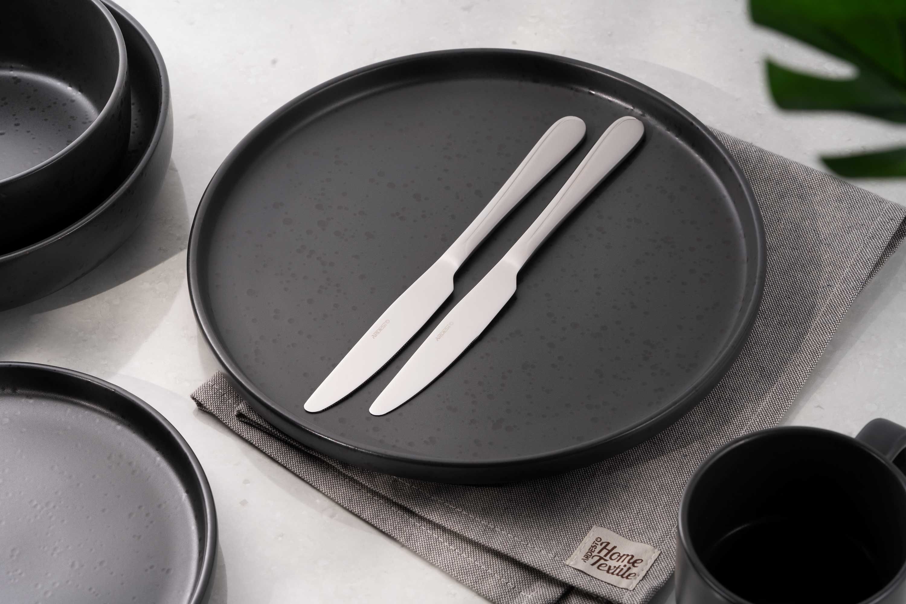 ARDESTO Table knives set Black Mars Zenith, 2pcs, stainless steel | ARDESTO